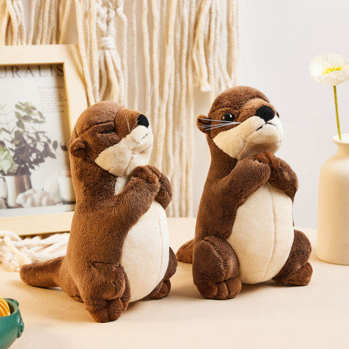 Pickmine 20cm Otter Plush Toy, Cute Sea Otter Stuffed Animal Cartoon Doll Bedtime Friend for ...