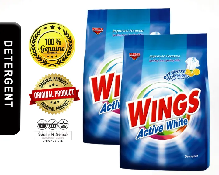 Wings Detergent Active White 1kg SET OF 2 | Lazada PH