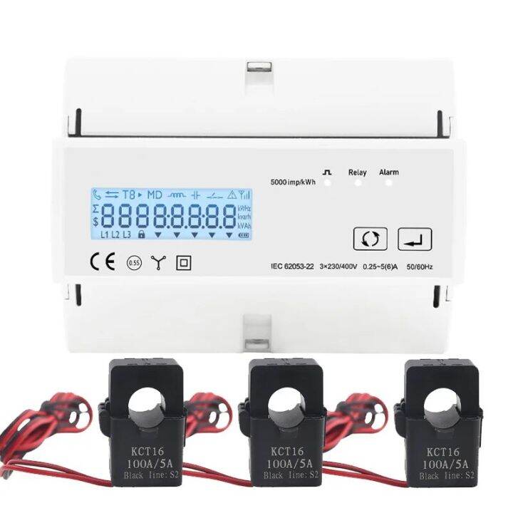 Consumption Meter 230VAC Wattmeter 3 Phase Bidirectional Energy Meter ...