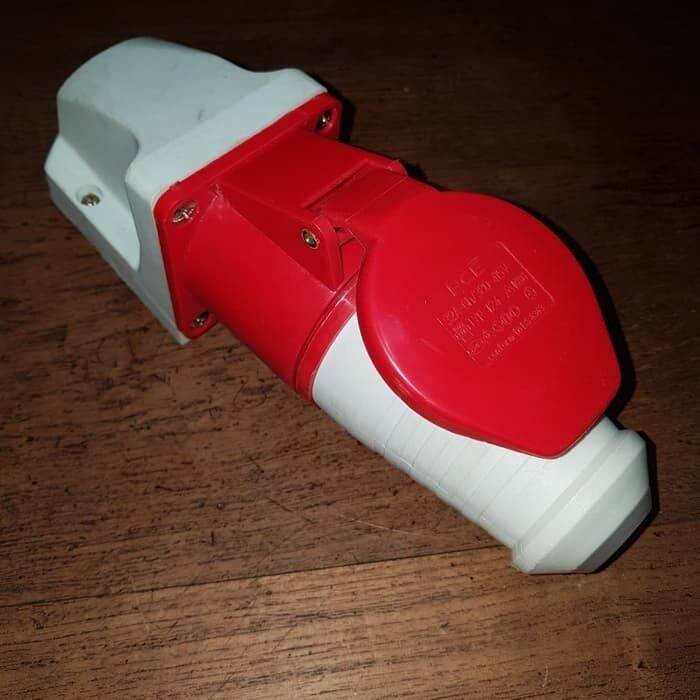 Steker + Stop Kontak Industri Surface Mounting 4K 4 Kaki 4 Pin 32A Wall ...