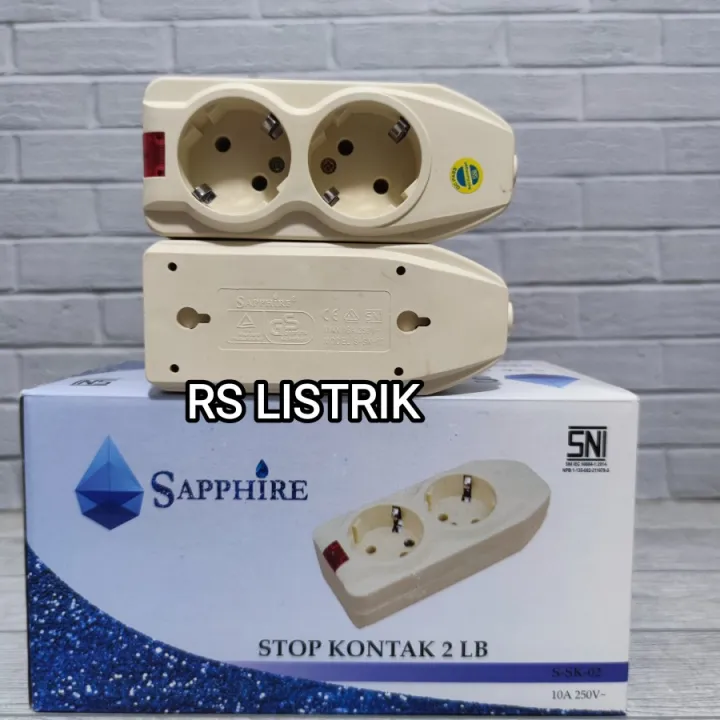 SAPPHIRE TERMINAL STOP KONTAK 2 LUBANG LAMPU SNI BAGUS KUNINGAN S-SK02 | Lazada Indonesia