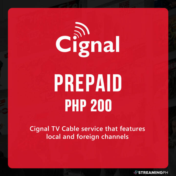 Cignal TV Prepaid Premium Subscription (30days Individual Access ...