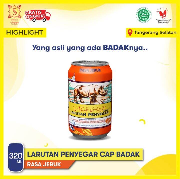 Larutan Penyegar Cap Badak Kaleng - Rasa Jeruk | Lazada Indonesia