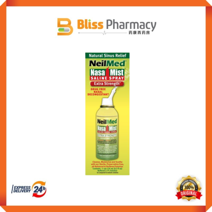 ⭐READY STOCK⭐ Neilmed Nasa Mist Saline Extra Strength Nasal Spray 125ml ...