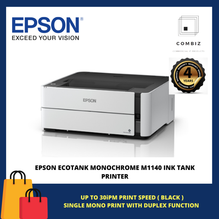 Epson EcoTank Monochrome M1140 Ink Tank Printer | Lazada
