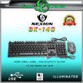Nexion GK-140 Gaming Keyboard and Mouse RGB Combo USB ( plug and play ...