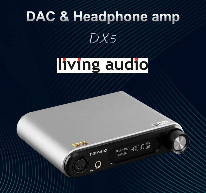 TOPPING DX5 MQA DAC + Amp 2xES9068AS Decoder DSD512 PCM 32bit768kHz High Performance Audio DAC ...