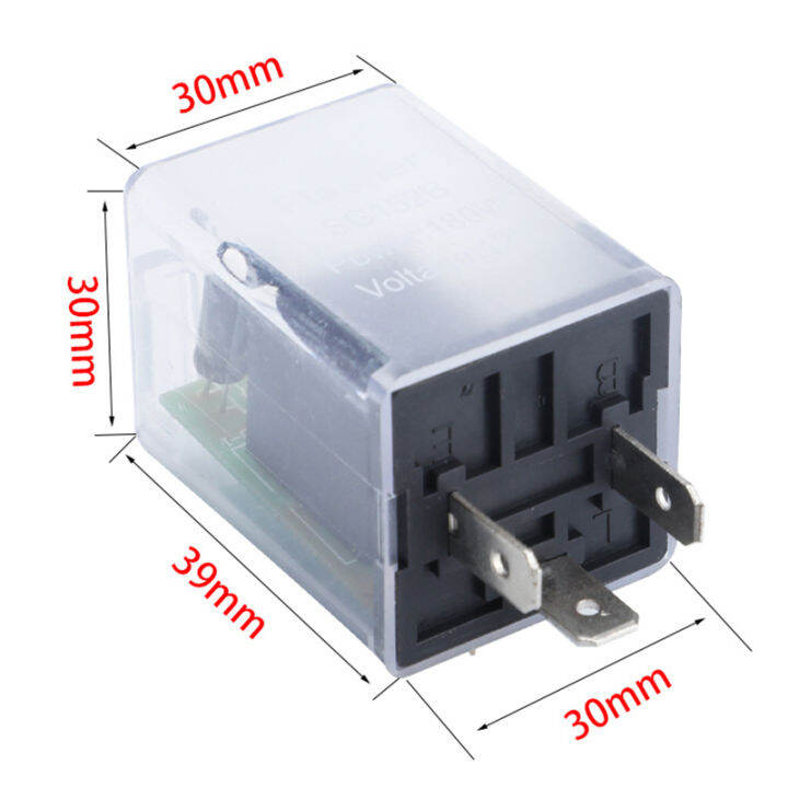 gaoba 12VDC 180W Auto Flasher Relay with Buzzer 3 Pin Motorcycle LED ...