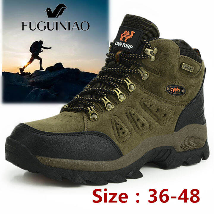 Fuguiniao Men's waterproof casual shoes, anti-slip climbing shoes, tear ...