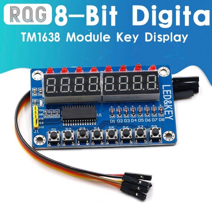 TM1638โมดูลที่สำคัญแสดงสำหรับ AVR Arduino 8-Bit ดิจิตอล LED 8-Bit | Lazada.co.th