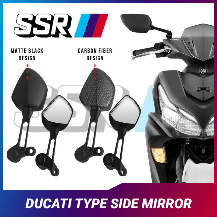 Ducati Type Side Mirror For Nmax Aerox Pcx Click Adv Universal Wide No ...