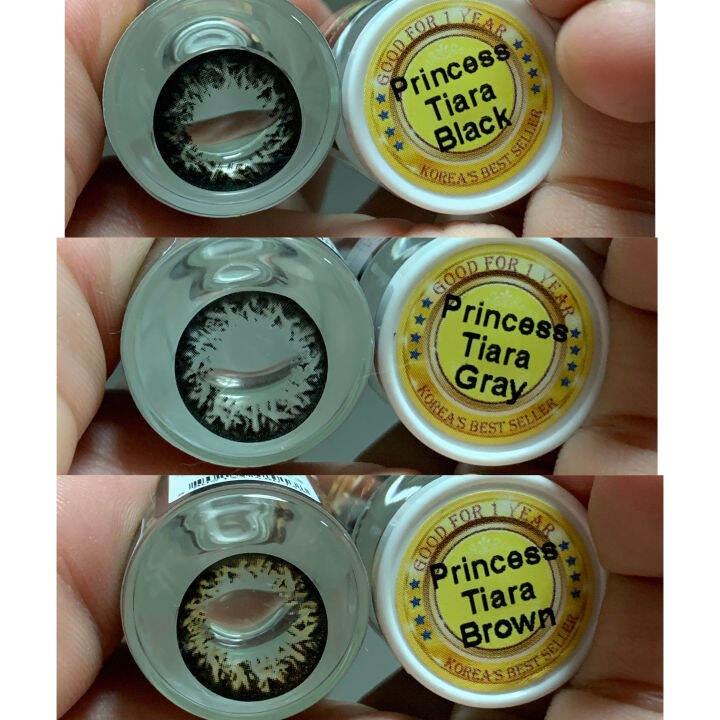 Elite Princess Tiara Doll Eye Korean Contact Lens with 35ml Solution ...