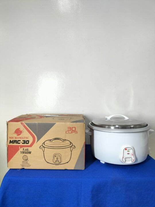 Micromatic MRC-30 5.6Liters Capacity 30 Cups Heavy Duty Rice Cooker ...
