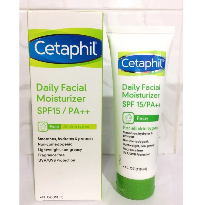 Cetaphil Daily Facial Moisturizer SPF 15 / PA++ FACE & ALL SKIN TYPES ...