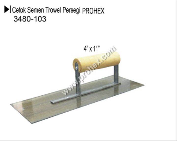 ROSKAM BESI GAGANG KAYU KOTAK PERSEGI PROHEX / CETOK SEMEN TROWEL ...