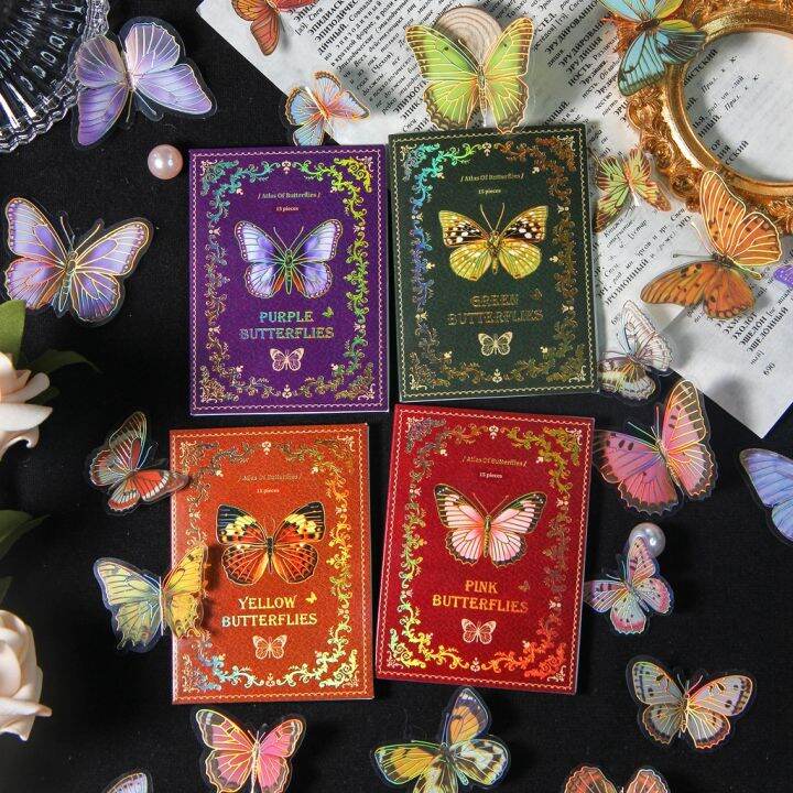 ENWEI 15 Pcs [Atlas Of Butterflies Series] Aesthetics Journal Stickers ...