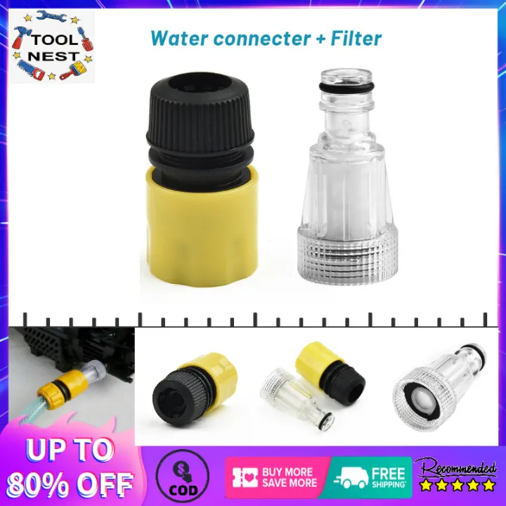 Tool Nest 2 PCS Pressure Connector Quick Washer Water Adaptor Car ...