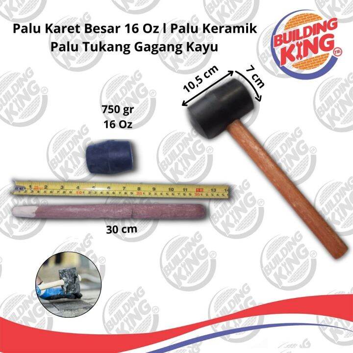 Palu Karet Hitam 750 Gr 16 Oz Palu Tukang Keramik Rubber Hammer Besar ...