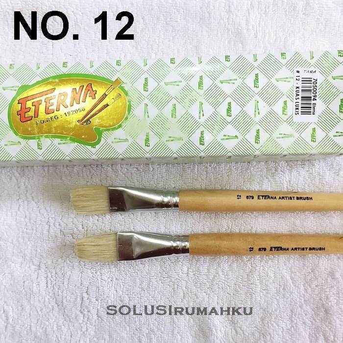 1 LUSIN ( 12 Buah ) ETERNA Kuas Lukis No. 12 / Kwas Koas Kuwas Lukis ...