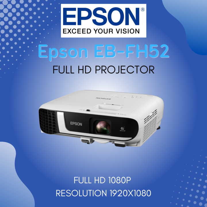 Epson EB-FH52 Wireless FullHD 3LCD Projector (4,000 lumens) | Lazada.co.th