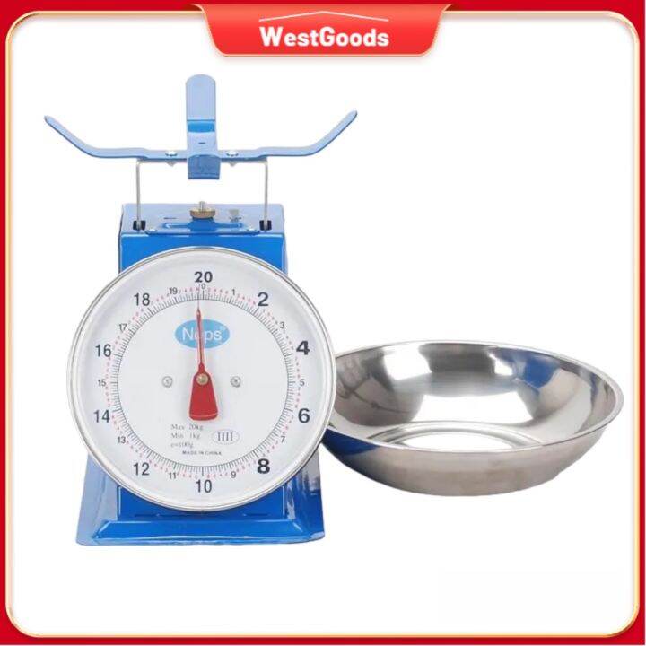 20KG Mechanical Vendor Scale Spring Pointer Scale Stainless Steel Pot ...