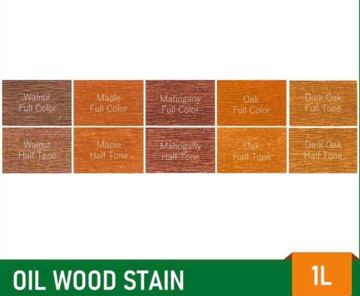 Boysen Oil Wood Stain - 1L ( Walnut / Mahogany / Oak / Dark Oak / Maple ...
