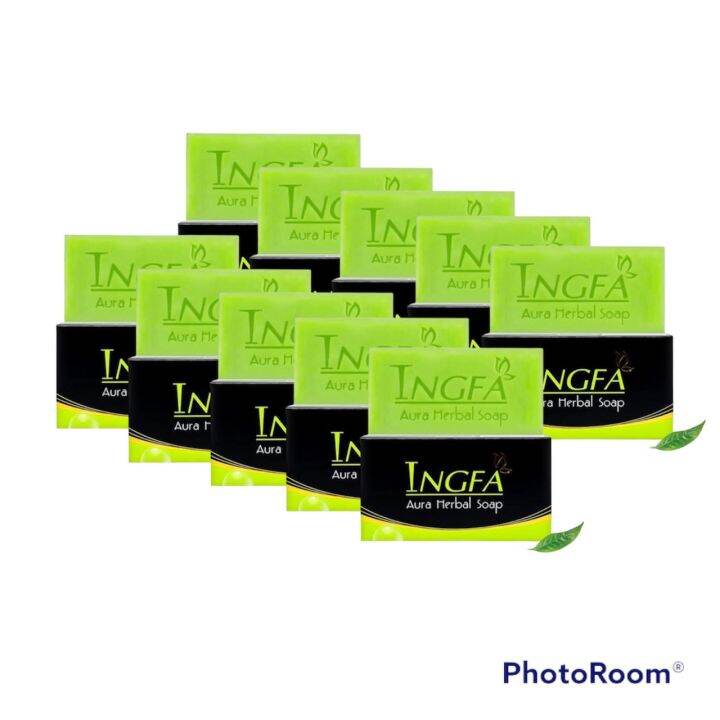 สบู่อิงฟ้า INGFA ลดผดผื่น เชื้อรา กลากเกลื้อน ขนาด 150กรัม(10 ก้อน) | Lazada.co.th