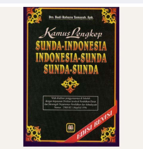 Kamus Lengkap Sunda-Indonesia Indonesia-Sunda Sunda-Sunda | Lazada ...