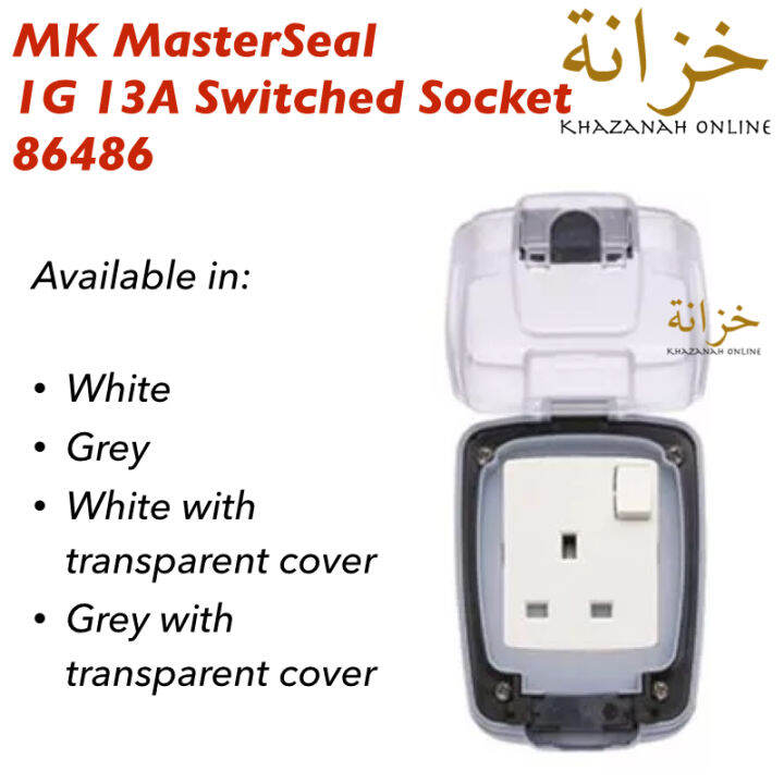 MK 86486 Masterseal 13A Switch Socket IP66 Weatherproof and Dustproof ...