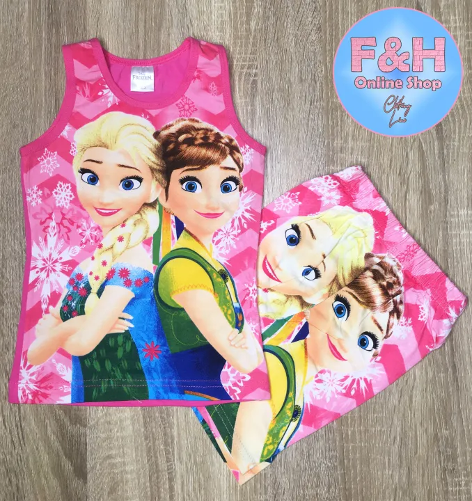 F&H Cartoon Character Kids Terno for Girls (2-3 years old) | Lazada PH