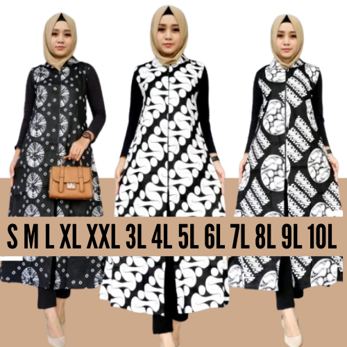 Batik Cardigan Long Cardi Outer RE Batik Ukuran S M L XL XXL 3L 4L 5L 6L 7L | Lazada Indonesia