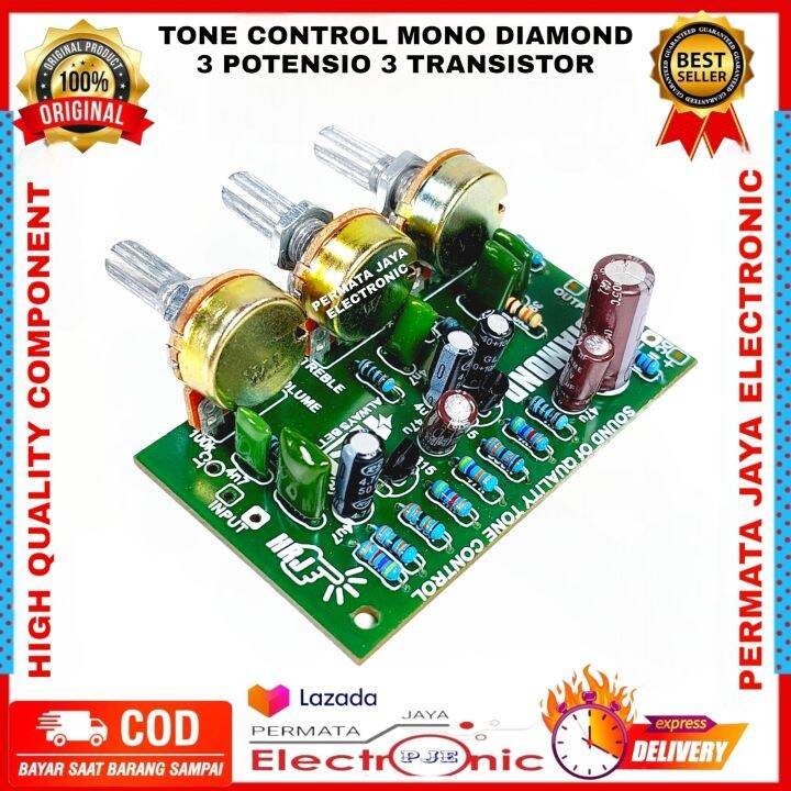 Tone Control Mono Diamond 3 Potensio 3 Transistor | Lazada Indonesia