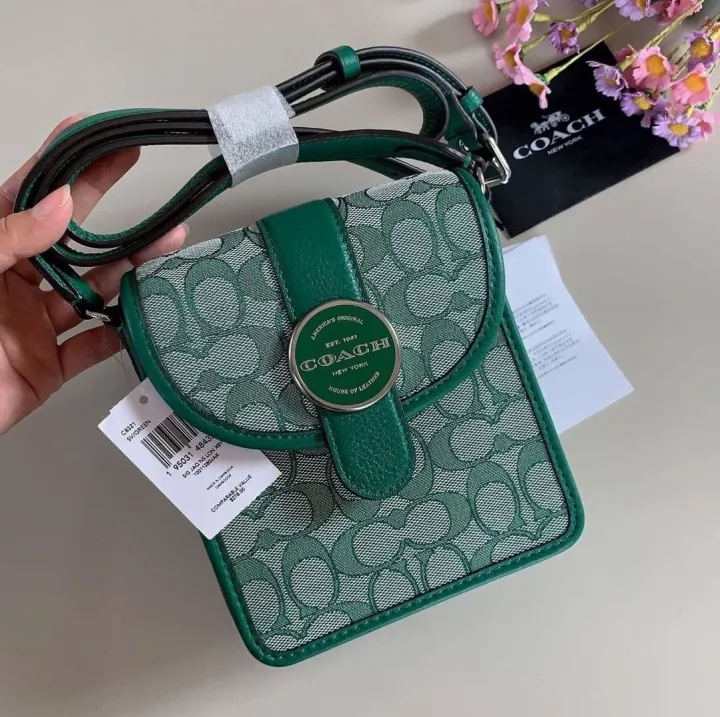 Coach C8321 North/South Lonnie Women's Crossbody In Signature Jacquard ...