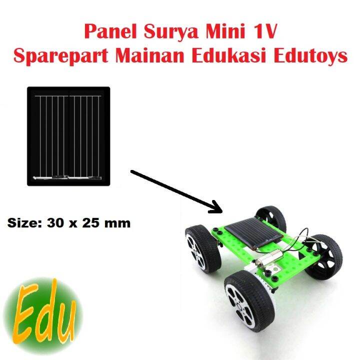 Panel Surya Mini DIY Solar Cell 1V 80mA Sparepart Mainan Edukasi Tenaga ...