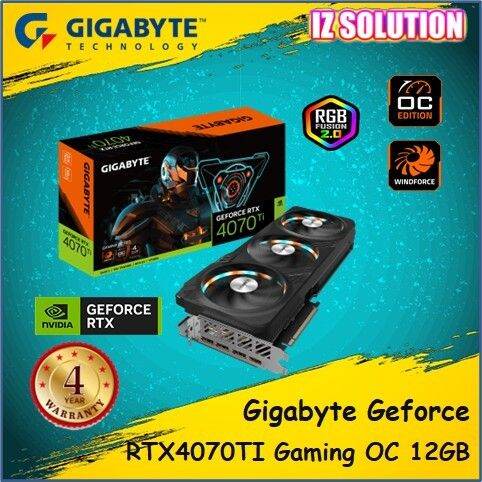 GIGABYTE GeForce RTX 4070 Ti GAMING OC 12GB GDDR6X Graphic Card GPU ...