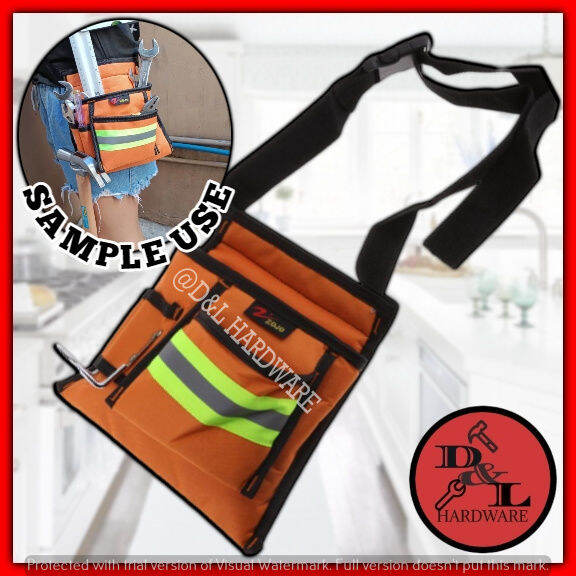D-5014 Reflective Pocket Utility Belt Bag Nail Tool Carpenter Belt Rig ...