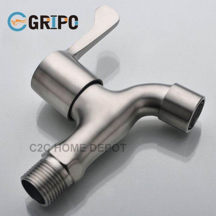 GRIPO sus304 stainless faucet with strainer (GR804) | Lazada PH