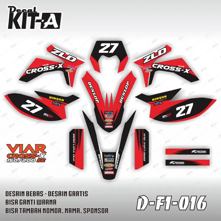 Decal Viar Cross X 200 Decal Viar Cross 150 Sticker Striping Stiker ...