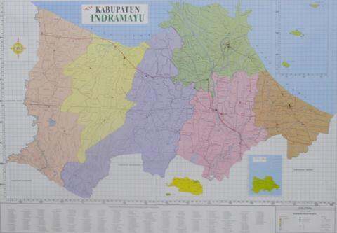 Peta Kabupaten Indramayu (Lipat) MP AP 121 | Lazada Indonesia