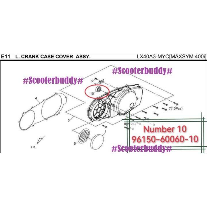 ORIGINAL SYM RADIAL BALL BEARING 6006LLU (96150-60060-10) Maxsym 400i ...