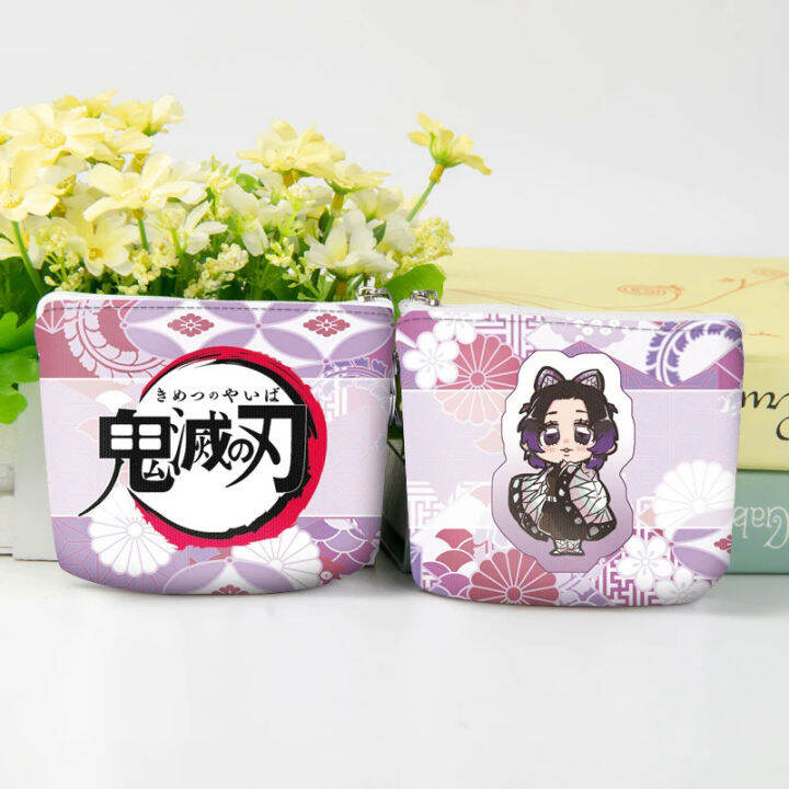 1pc Anime Demon Slayer Coin Pouches Kimetsu no Yaiba Kochou Shinobu ...