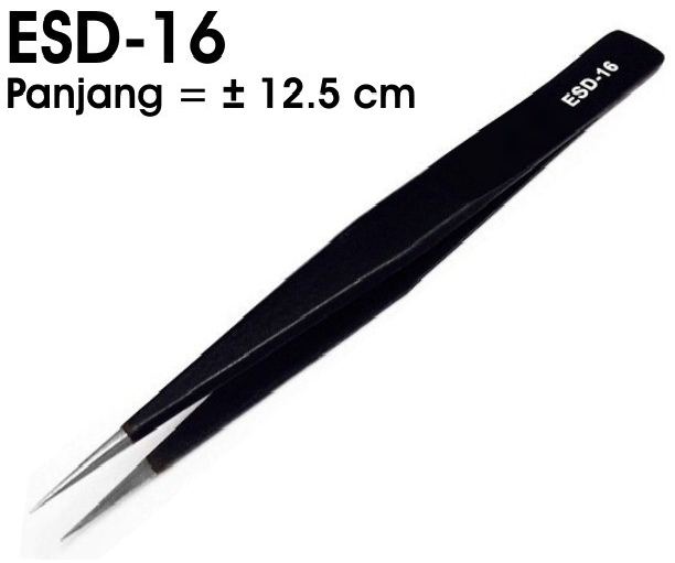 pinset tweezer lurus tumpul ESD-16 ESD16 ESD 16 tweezers mirip VETUS | Lazada Indonesia
