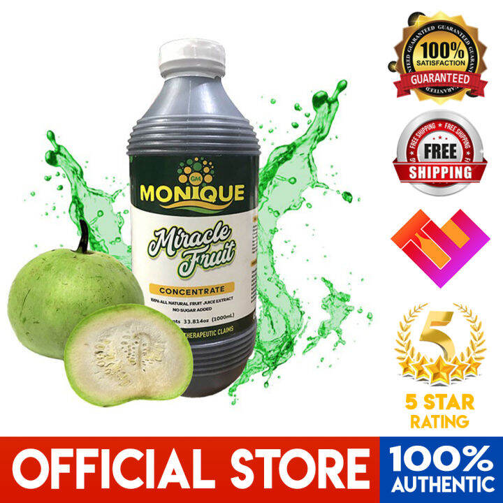 AUTHENTIC 100% ALL NATURAL (1000ml) Monique Miracle Fruit Juice Extract ...