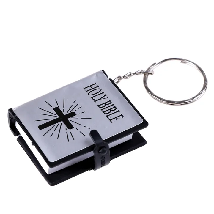 TANG Mini English Holy bible Keychain Religious Christian Jesus Cross ...