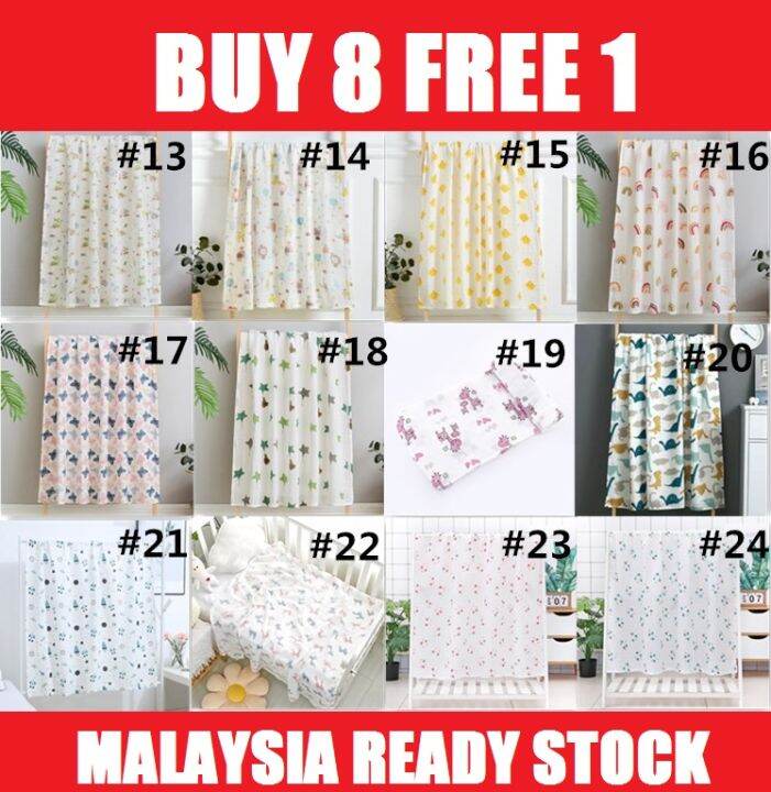 Muslin Swaddle Soft Blanket Newborn Baby Bedung Baby Kain Bedung Kain ...