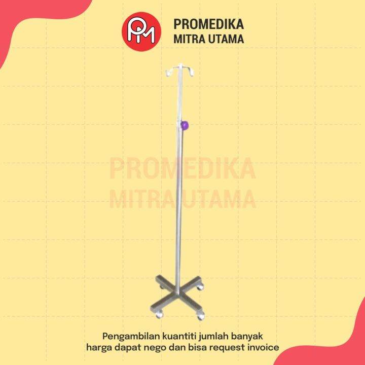 Tiang Infus Stainless Steel Kaki 4 | Lazada Indonesia