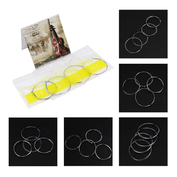 Universal Full Set (E-A-D-G) Violin Fiddle String Strings Steel Core Nickel Silver Wound with ...