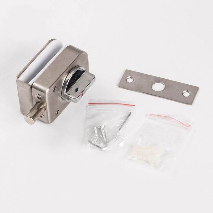 【koku metals】 Black frameless glass partition door lock/bolt stainless ...