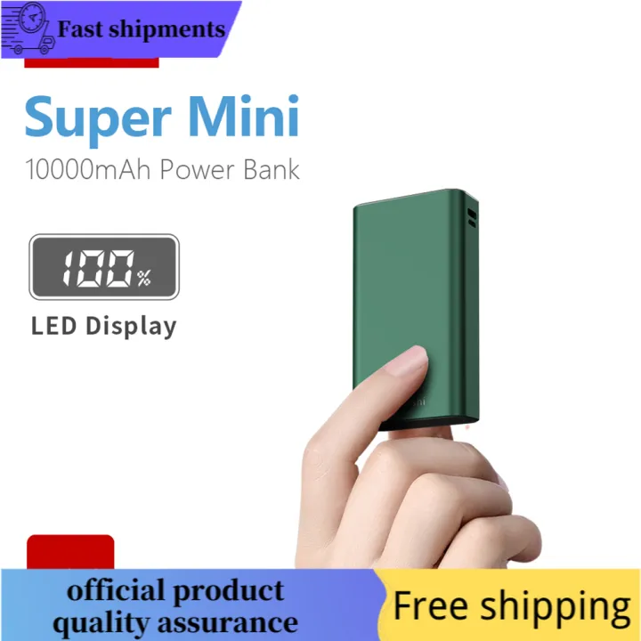 m11 10000mAh Mini Powerbank Original LED Digital Diplay Metal Li ...