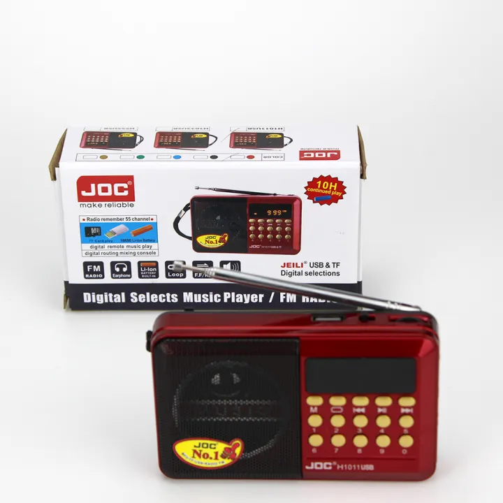 Original JOC FM Rechargeable Mini Portable Radio Handheld Digital FM ...